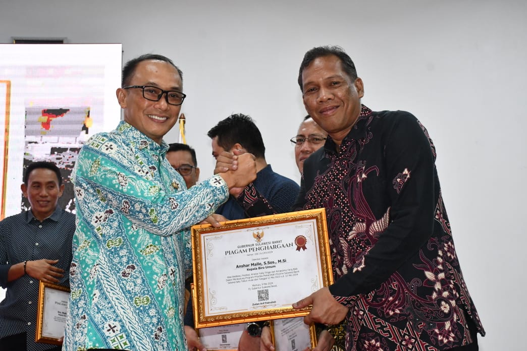 Biro Umum Sulbar Dapat Penghargaan Anshar Malle Harap Kinerja Kedepan ...